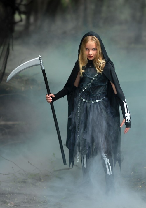 Girl's Reaper Costume | Scary Kid's Halloween Costumes