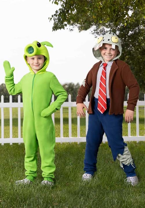 Plants vs Zombies Peashooter Onesie Costume for Kids | Video Game Costumes
