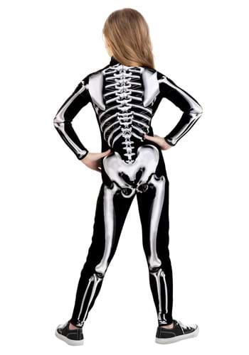 Metallic Silver Skeleton Kid's Costume