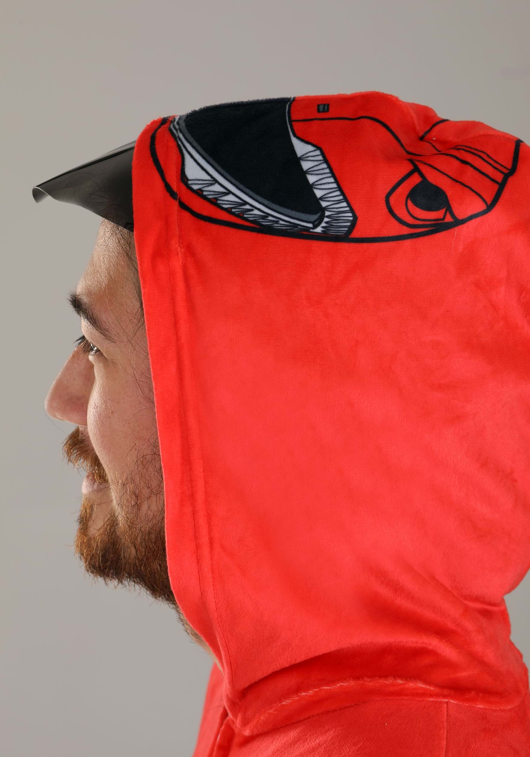 Power Rangers Red Ranger Hooded Union Suit Costume for Adults