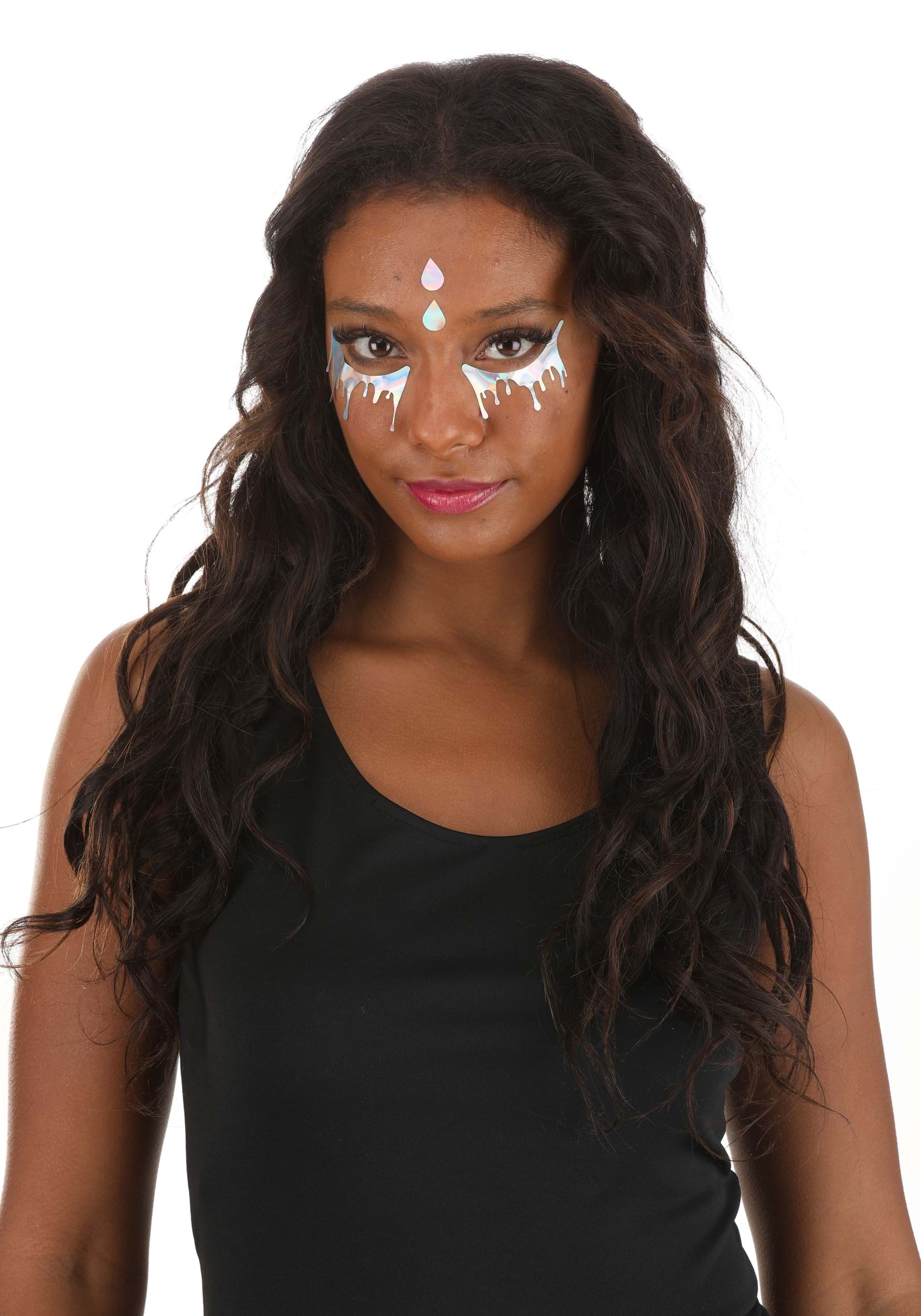 Cry Baby Rainbow Chrome Holographic Face Decals