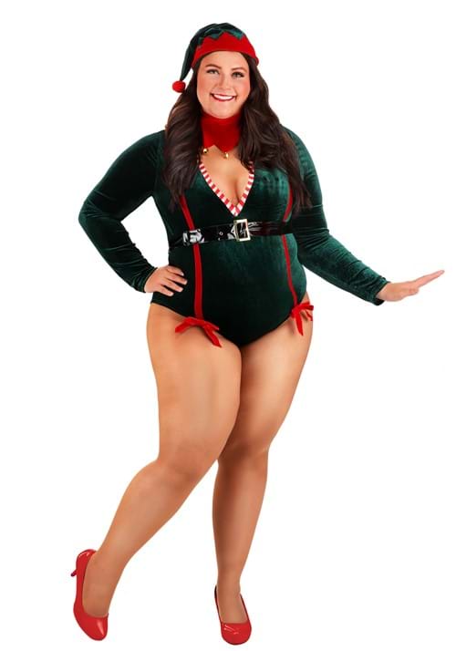 Plus Size Womens Sexy Santa Elf Costume Sexy Christmas Costumes 1593