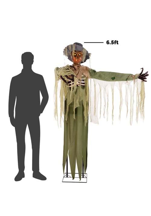 6.5FT Animated Swiping Scarecrow Decoration - Tekky | Halloween ...