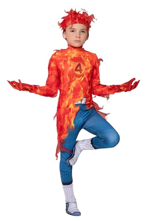 Boy's Fantastic Four Human Torch Zentai Suit Costume | Marvel Costumes